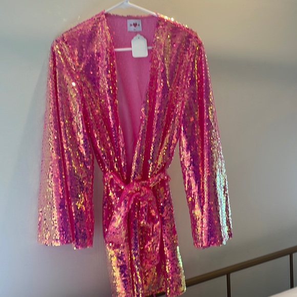 Buddy Love | Dresses | Pink Buddy Love Wrap Small Bought For Eras Tour ...